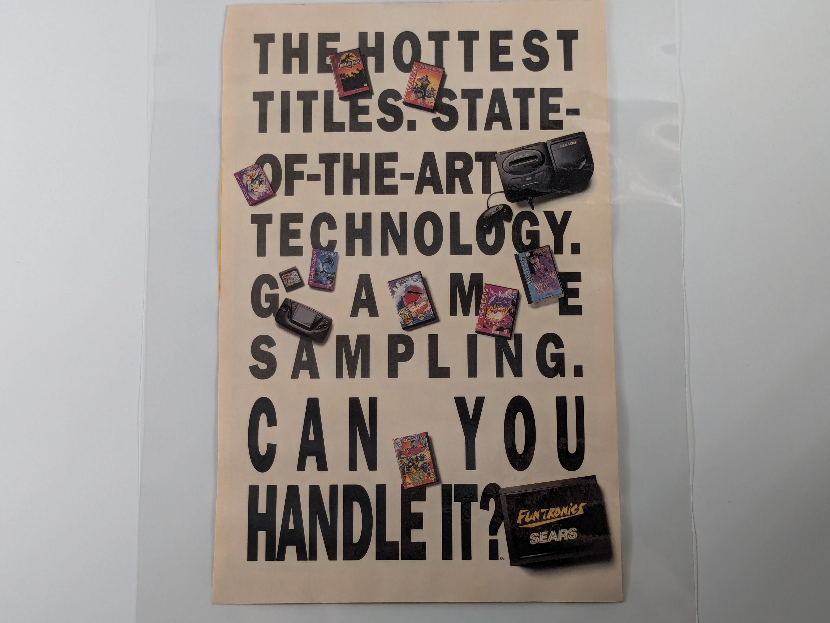 Vintage Funtronics Sears Video Game Ad - Game Sampling, Can You Handle ...