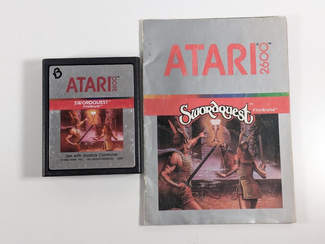 Swordquest Fireworld Atari 2600 With Manual/instructions, Retro Classic ...