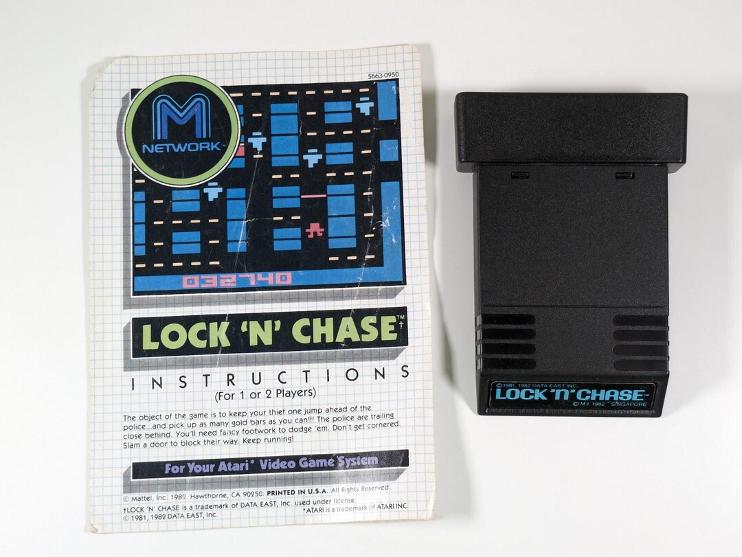 Lock 'N' Chase for Atari 2600 Tested & Working M Network With Manual ...