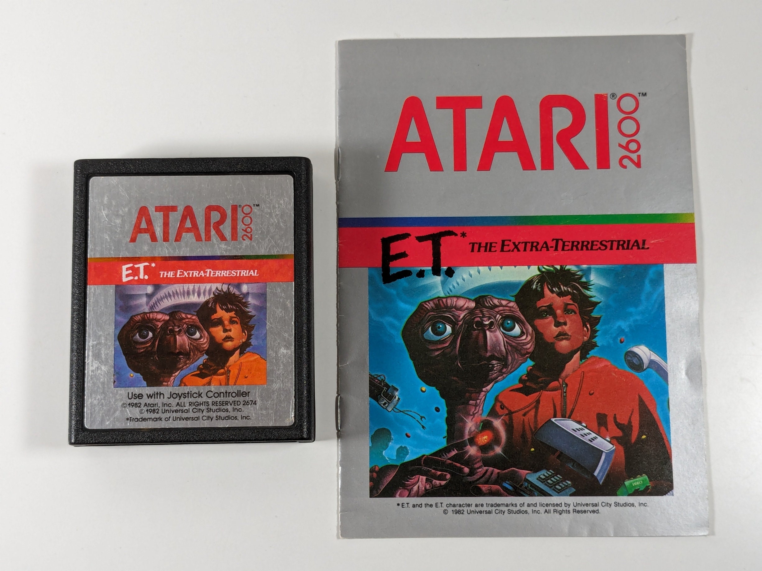 E.T. the Extra-terrestrial for Atari 2600 Video Game With Manual ...