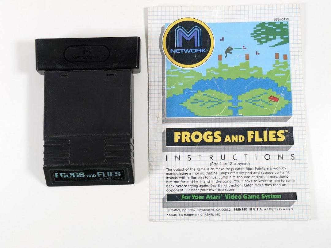 Frogs and Flies for Atari 2600 Video Game + Manual/instructions ...