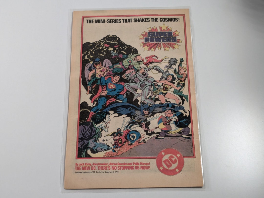 1980s DC Comics Super Powers Mini Series Advertisement - Laminated From ...