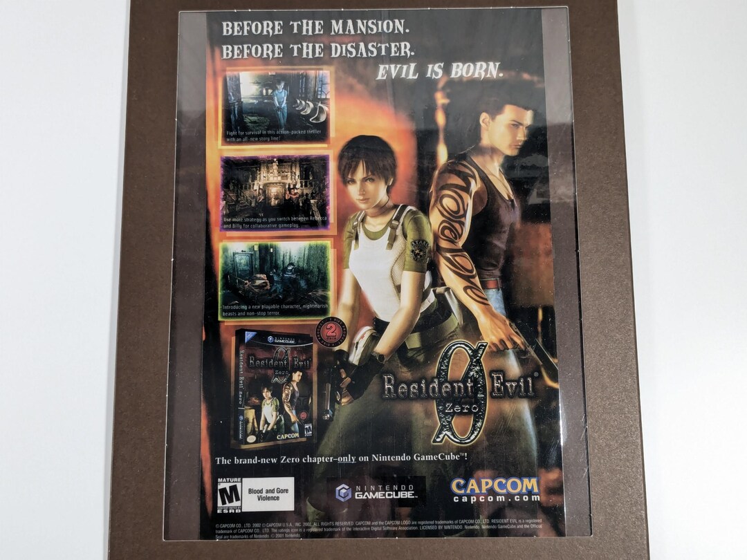 Resident Evil Zero Laminated Framed 2002 Ad - Vintage Gamecube Horror ...