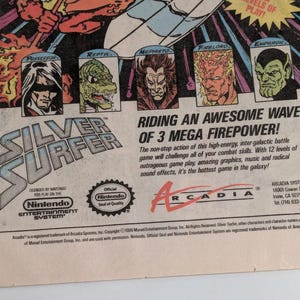 Silver Surfer NES Video Game Ad 1990 – Intense Retro Comic Artwork, 12 ...