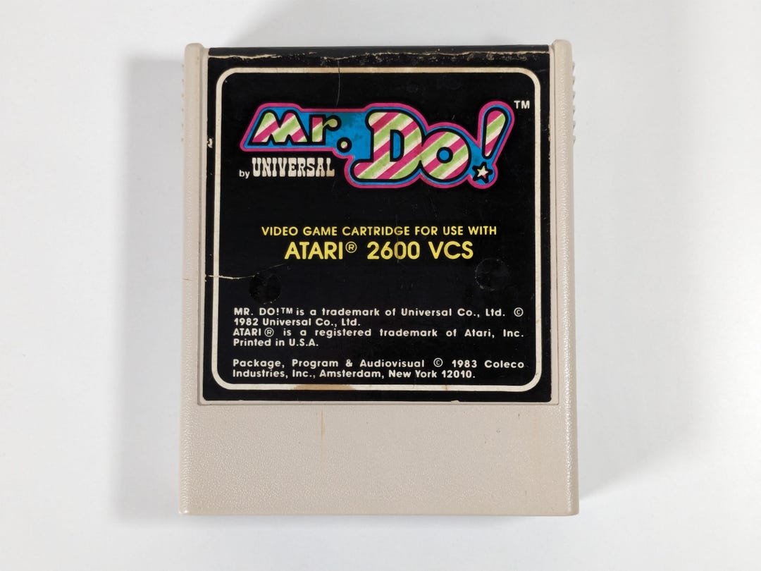Mr. Do Atari 2600 Game Cartridge, Tested 1983 Vintage Coleco Universal ...