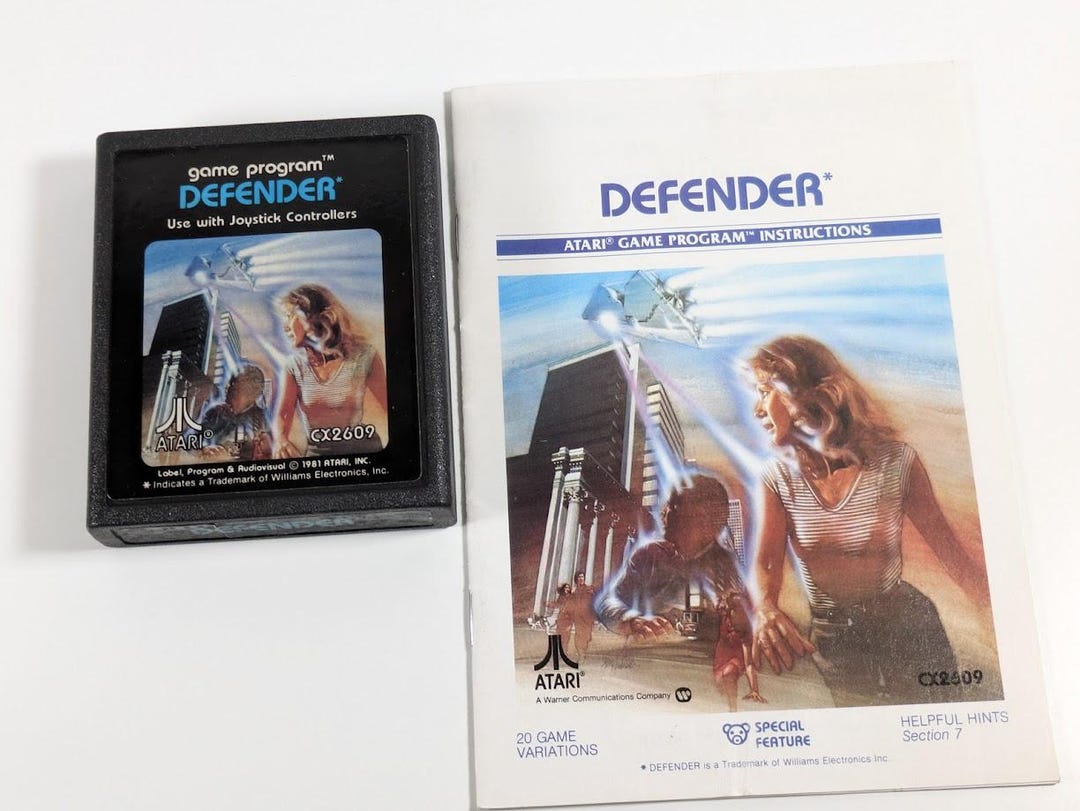 Defender for Atari 2600 With Manual/instructions - Tested and Works ...