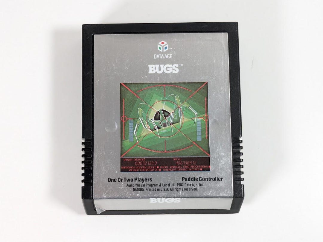 Bugs Atari 2600 Game, Tested Retro Gaming Classic, Data Age Paddle ...