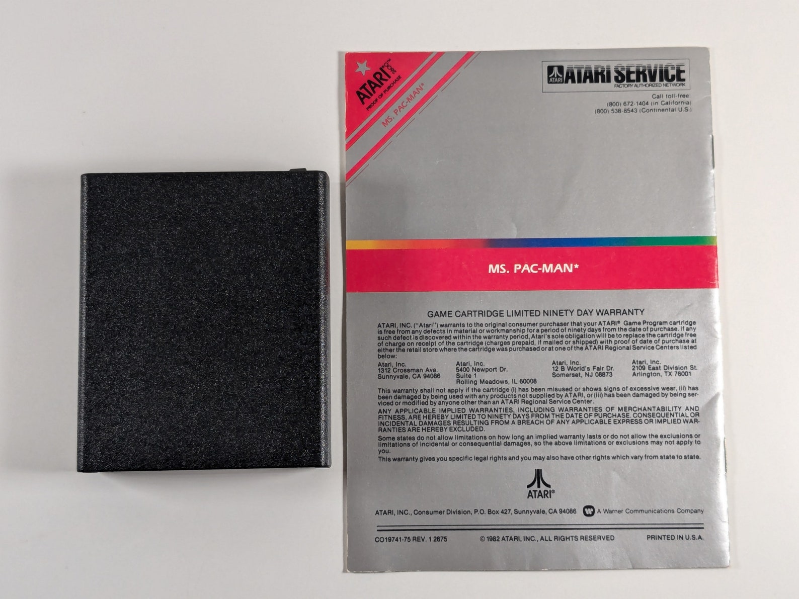 Ms. Pac Man for Atari 2600 Video Game Manual/instructions Tested/works ...