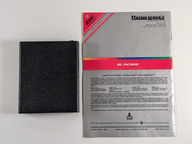Ms. Pac Man for Atari 2600 Video Game Manual/instructions Tested/works ...