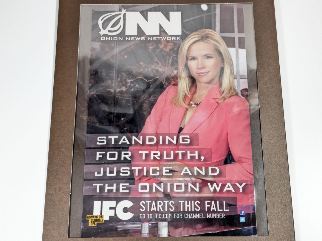 Onion News Network Laminated IFC Ad Satirical TV Show Display Wall Art ...