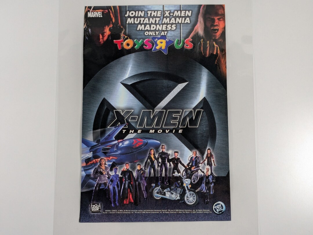 X-men the Movie Toys R Us Promo Ad Laminated 2000 Marvel Comic ...
