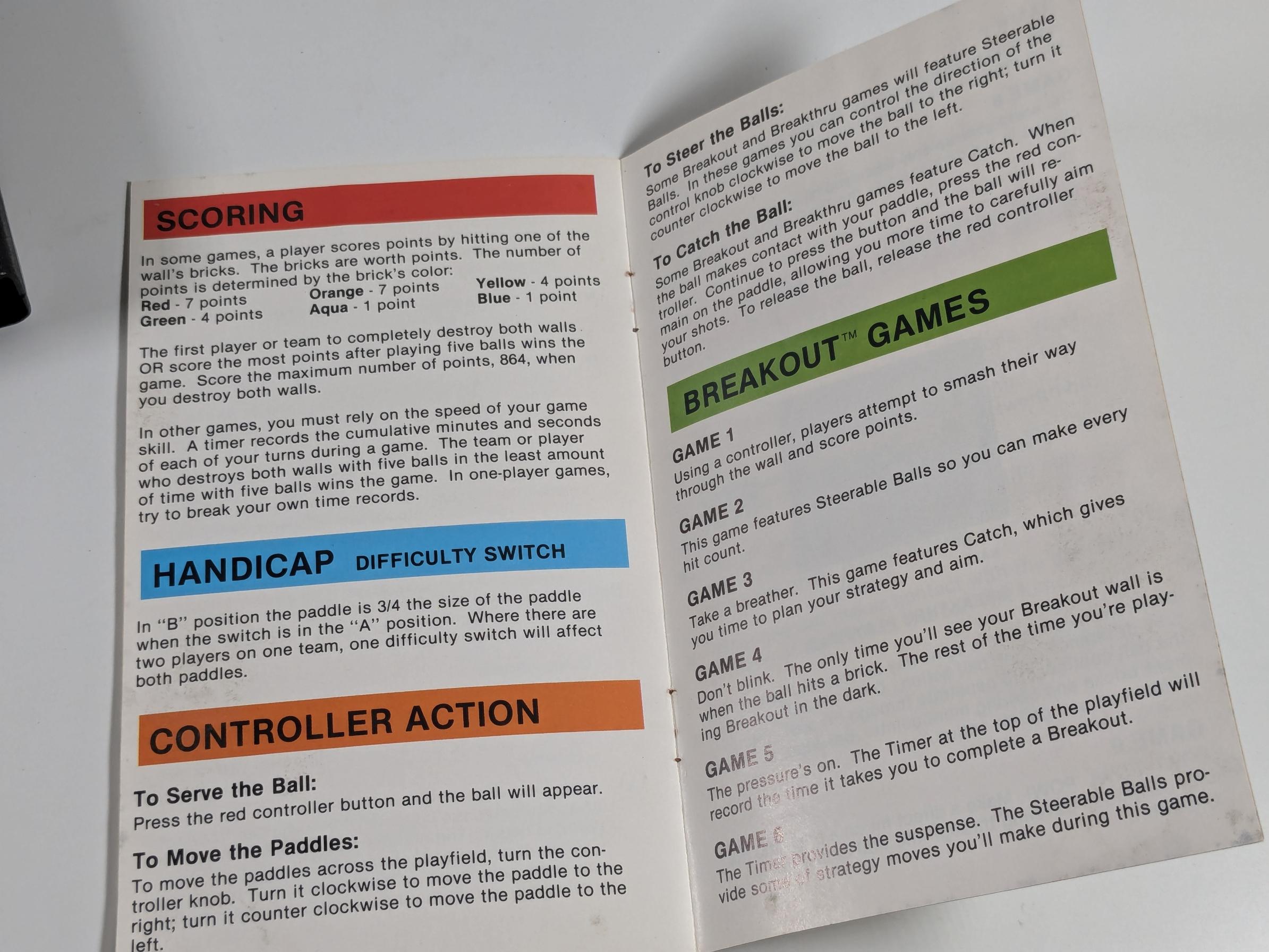 Breakout Game for Atari 2600 With Manual/instructions Tested/works ...