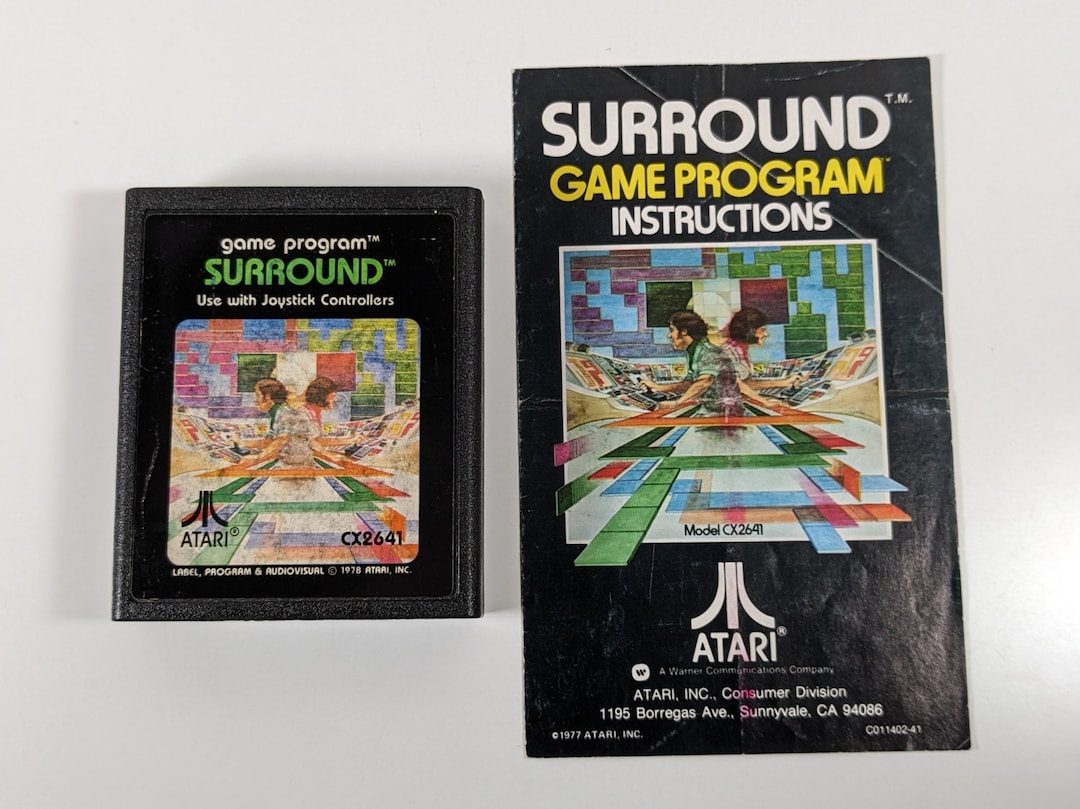 Surround for Atari 2600: Vintage Game Cartridge With Original Manual ...