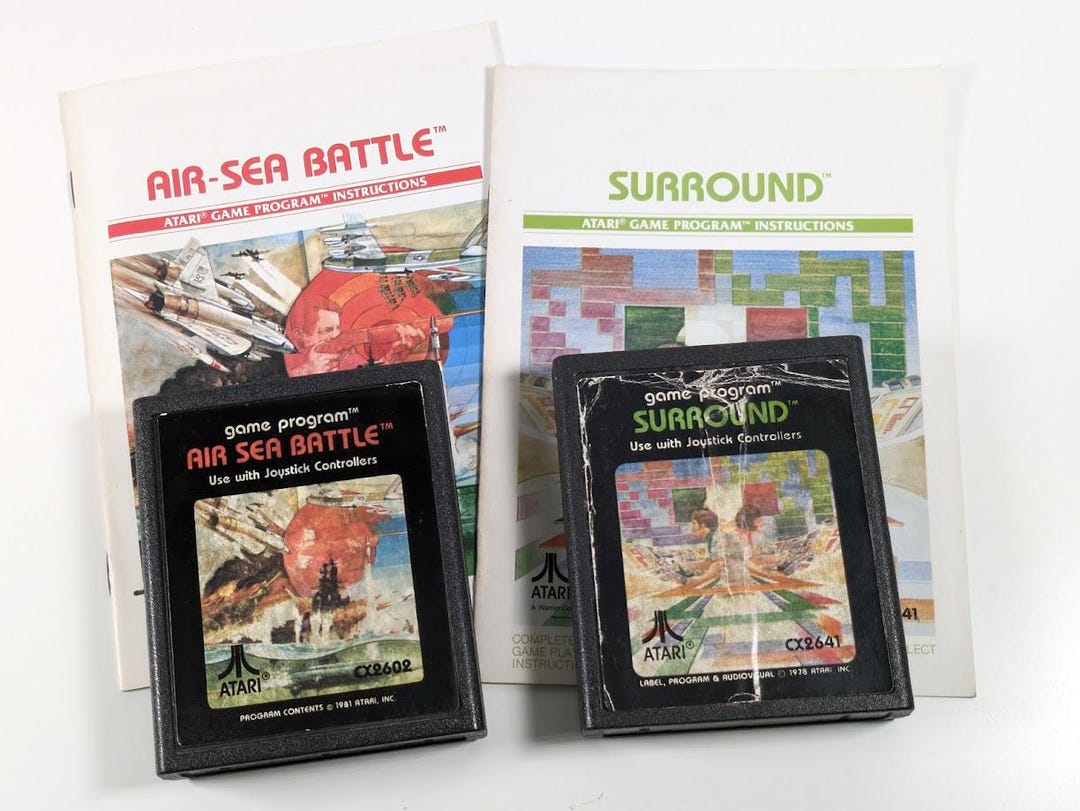 Air-sea Battle & Surround Atari 2600 Games, Tested/working, Manuals ...