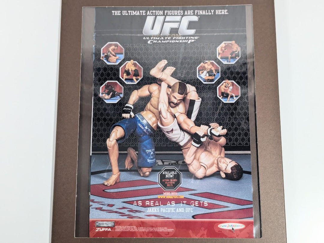 2010 UFC Action Figures Ad Laminated Framed Decor Featuring MMA ...