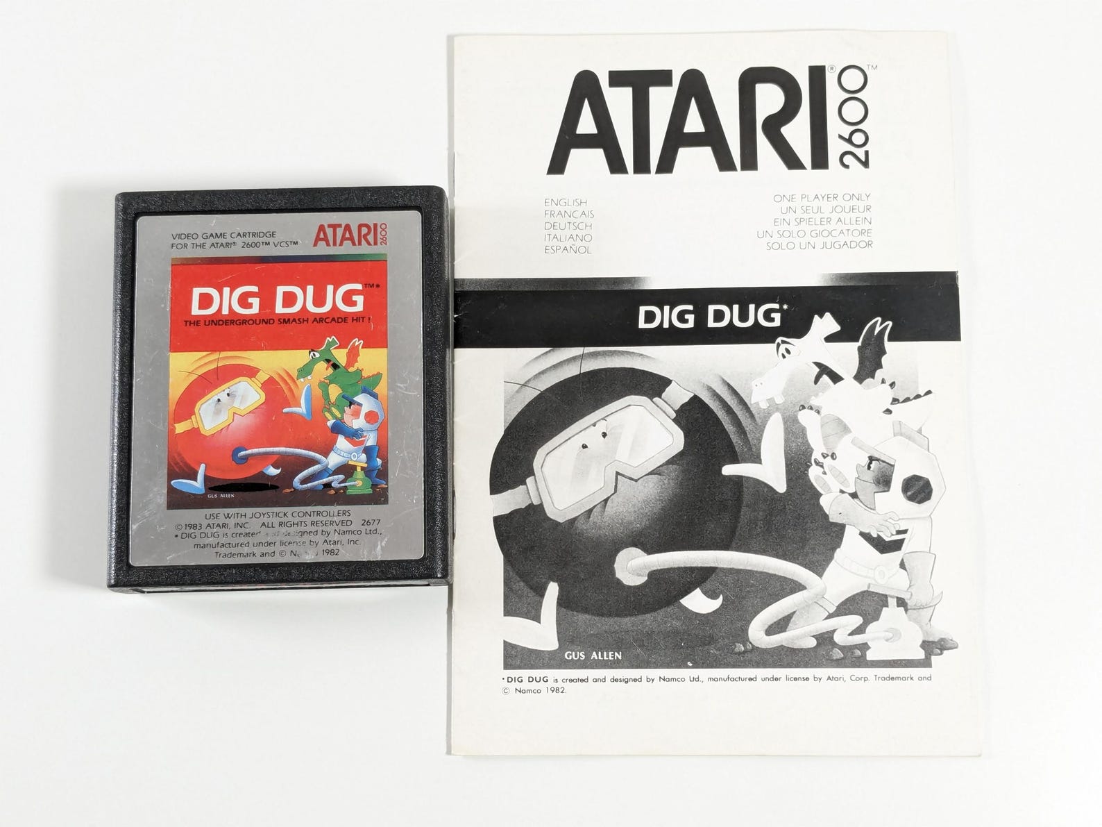 Dig Dug Game for Atari 2600 With Manual/instructions Tested/works Retro ...