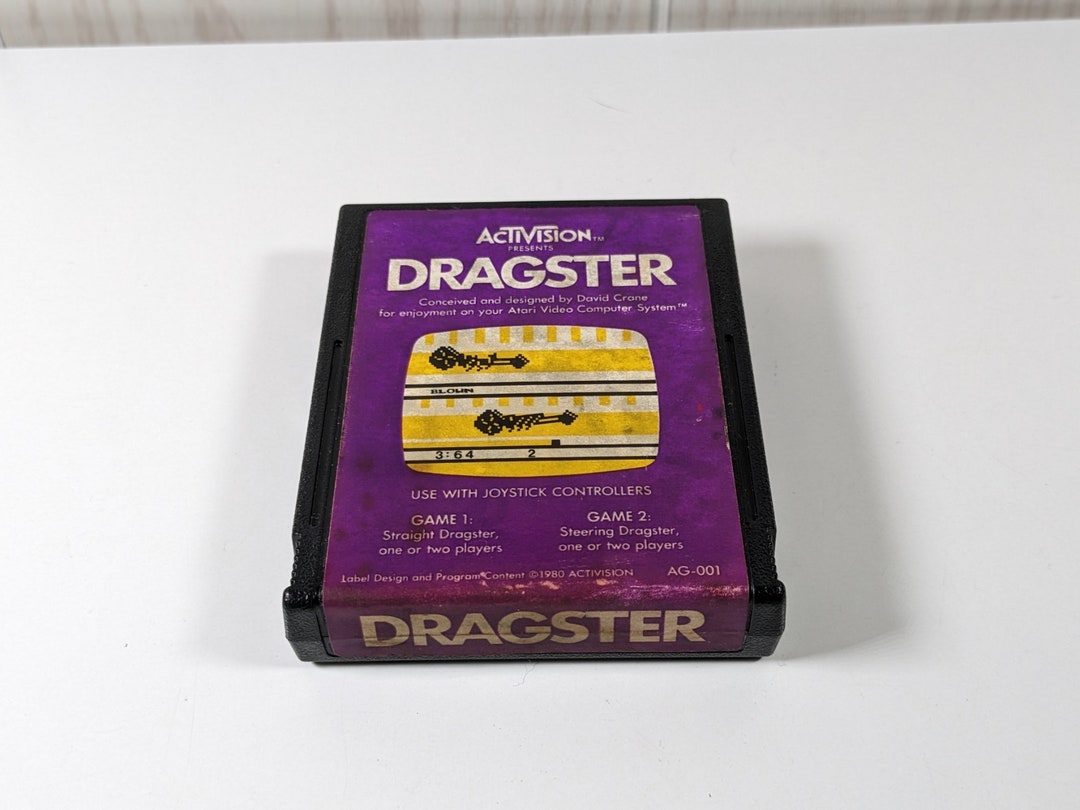 Dragster for Atari 2600: Vintage Game Cartridge by Activision, Tested ...