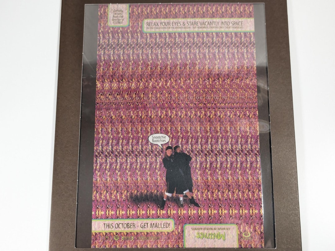 Mallrats Magic Eye Comic Ad Laminated 1995 Wall Decor From Kevin Smith ...