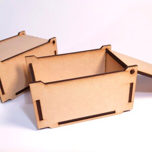 Laser Cut Stackable Hinged Storage Box Cutting Pattern Files Dxf Svg - Etsy