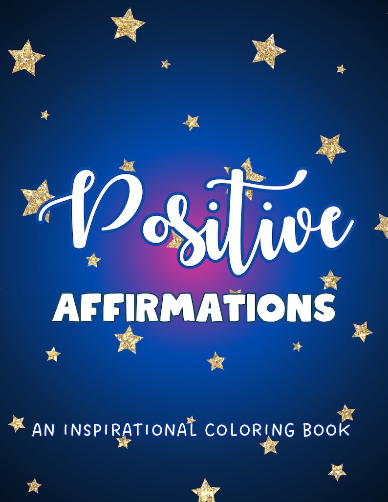 Positive Affirmations Coloring Book, Unisex, Bold, Spiral Bound ...