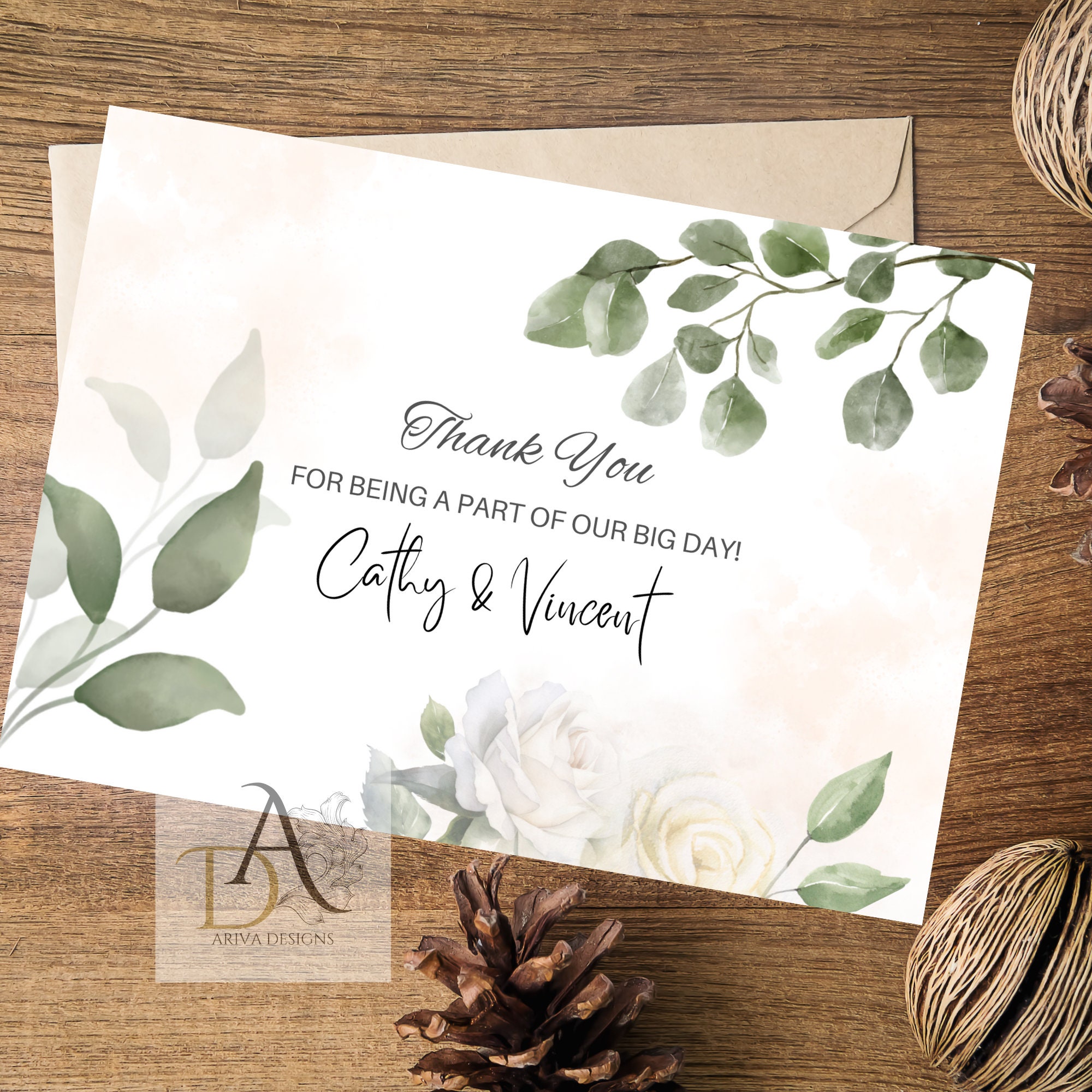 Thank You Cards PDF, Instant Digital Download, Appreciation Digital ...