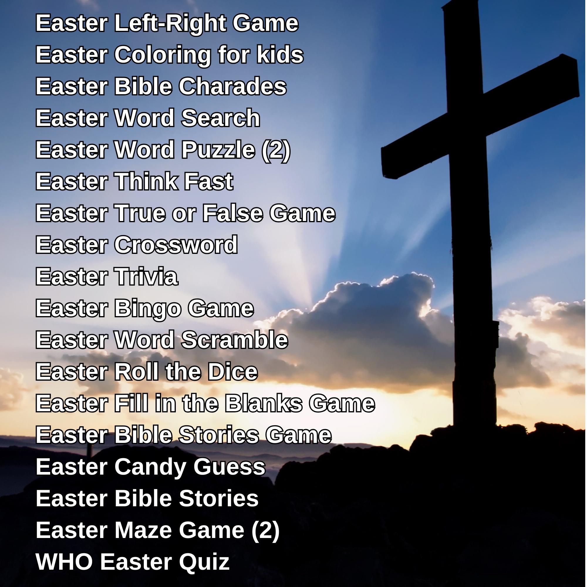 Easter Bible Games, Fun Bible Games, Easter Printables, Christian ...