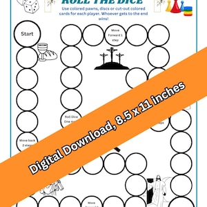 Roll the Dice Easter Game, Easter Bible Games, Easter Games, Easter ...