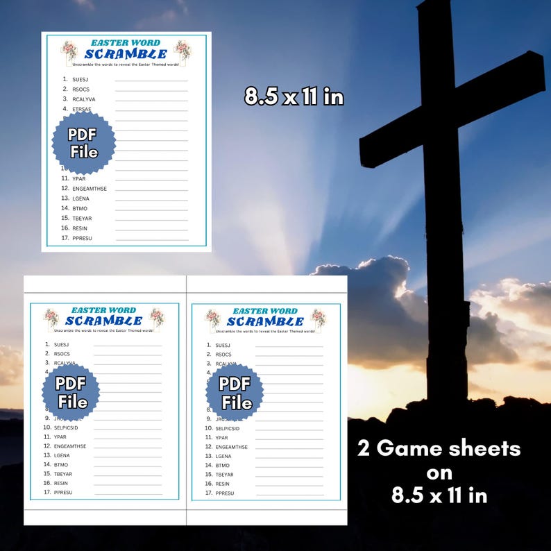 Easter Bible Games, Fun Bible Games, Easter Printables, Christian ...