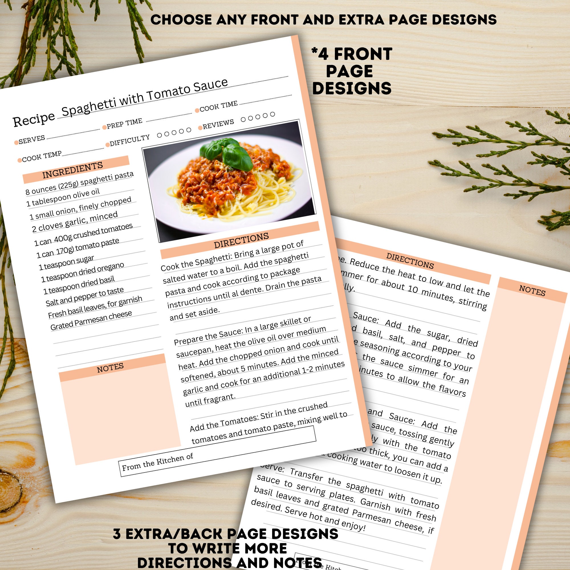 Printable Recipe Page, Fillable Printable Recipe Sheet, Goodnotes ...