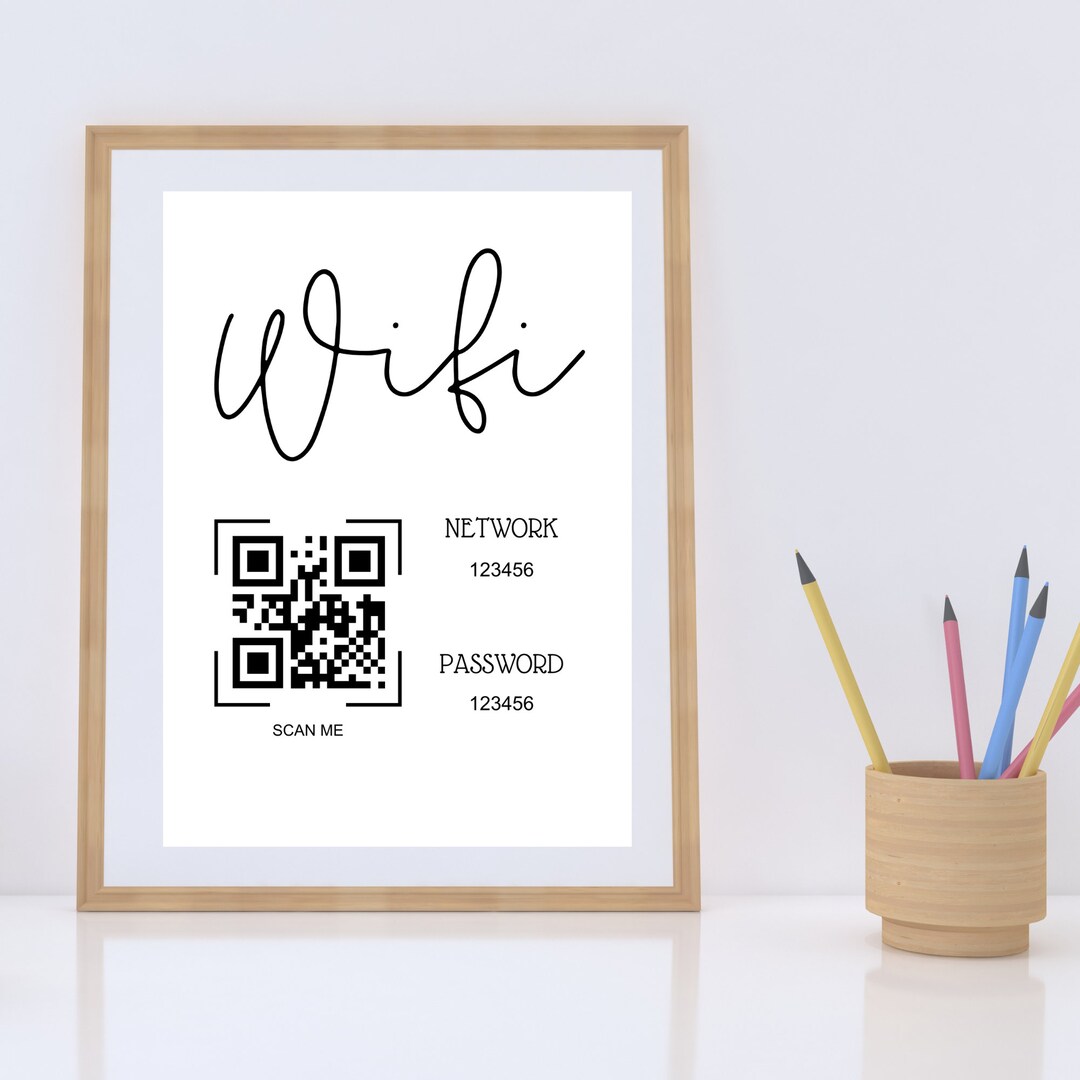 Wifi Password Sign, Printable Wifi Sign, Editable Texts, Instant ...