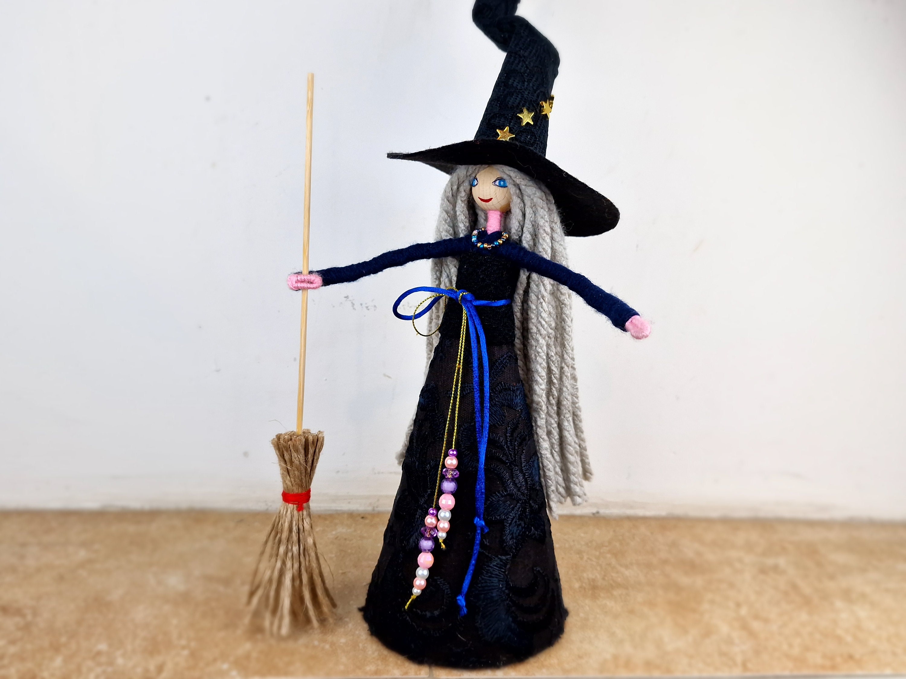 Witch Doll Art, Kitchen Witch Doll, Handmade Witch Doll, Witch With ...