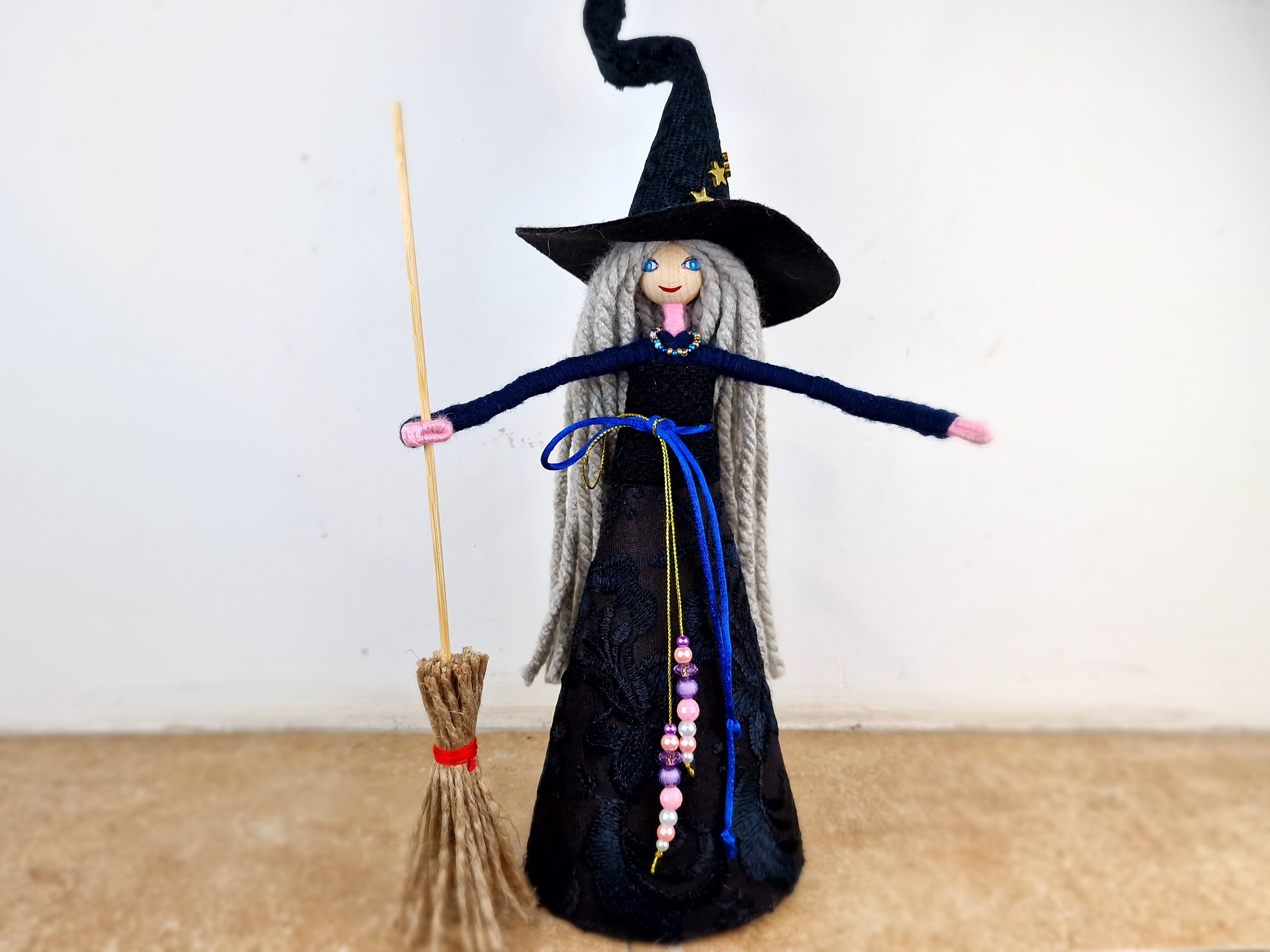 Witch Doll Art, Kitchen Witch Doll, Handmade Witch Doll, Witch With ...
