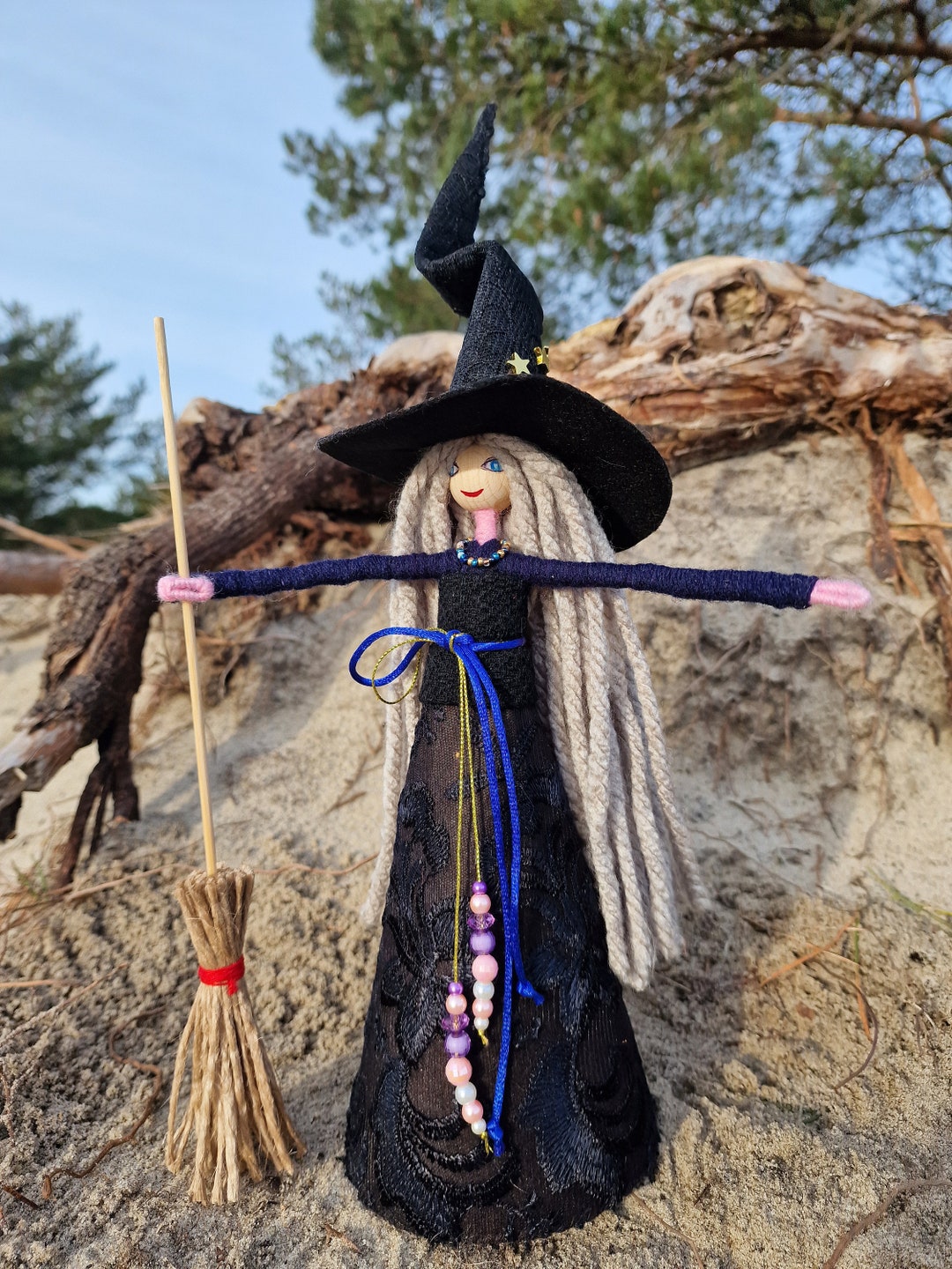 Witch Doll Art, Kitchen Witch Doll, Handmade Witch Doll, Witch With ...