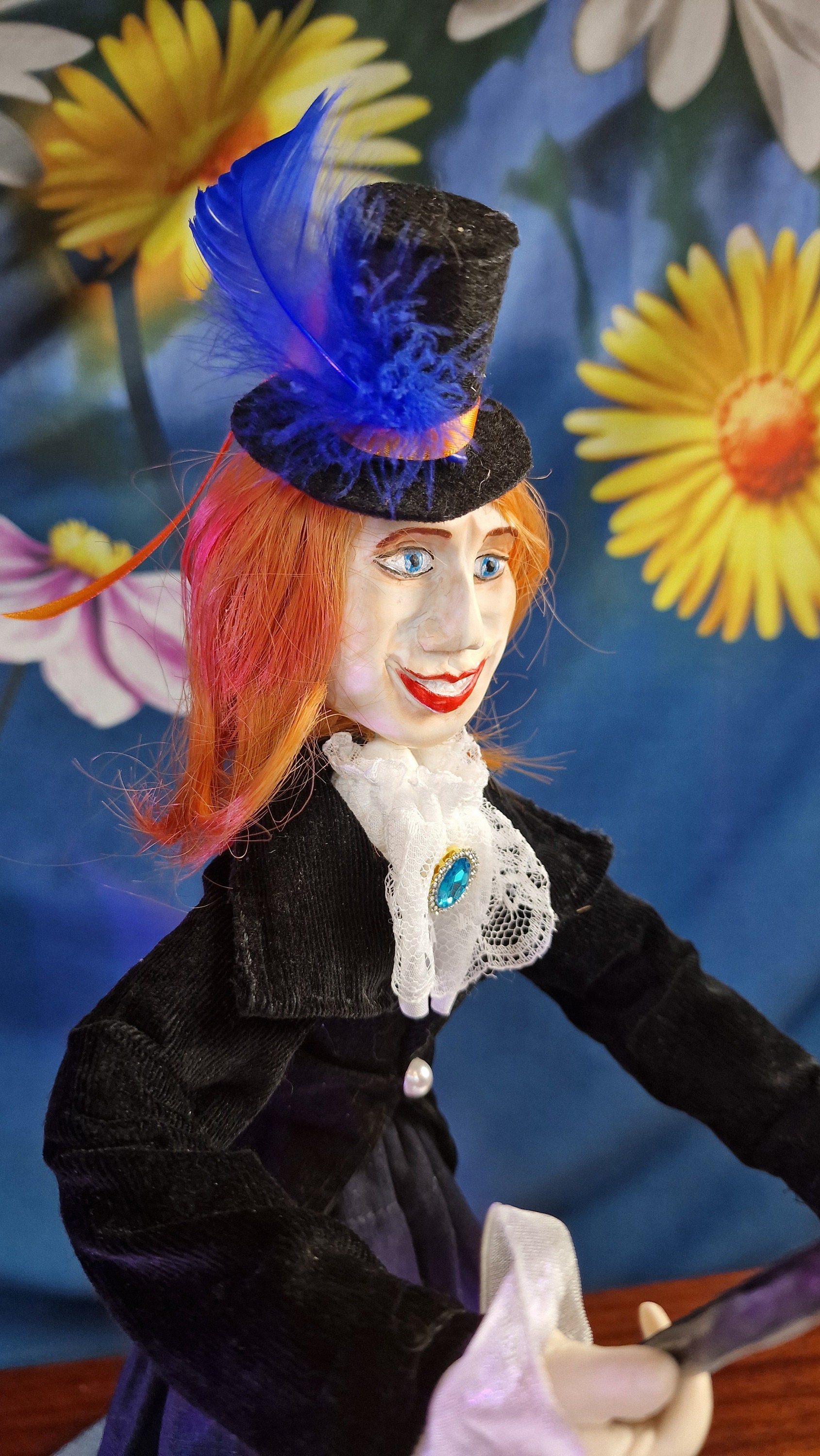 OOAK Art Doll,handmade Polymer Clay Doll,collectible Doll,redhead Girl ...