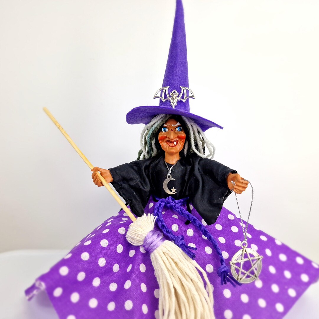 Kitchen Witch Doll, Good Luck Witch, Magic Flying Witch, Fairy Witch ...