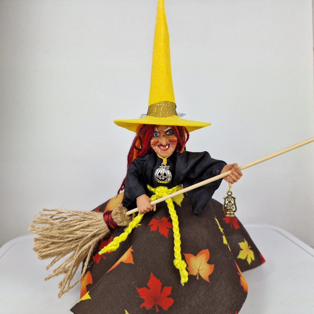Good Luck Kitchen Witch Doll, Autumn Forest Witch Figurine,skirt With ...