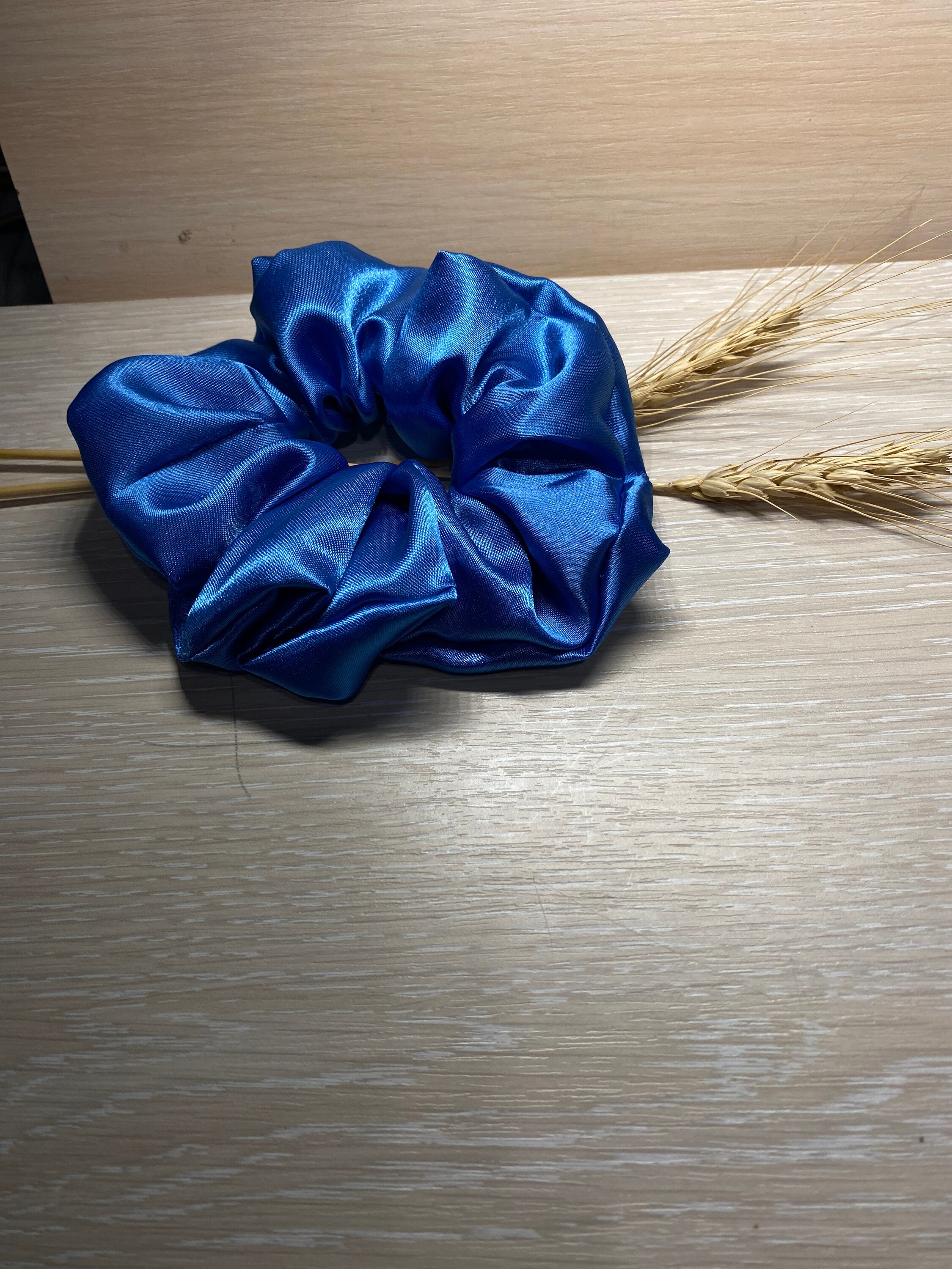 Dusty Blue Set of Satin Scrunchies for Bridesmaid Super Soft Hair Tie ...
