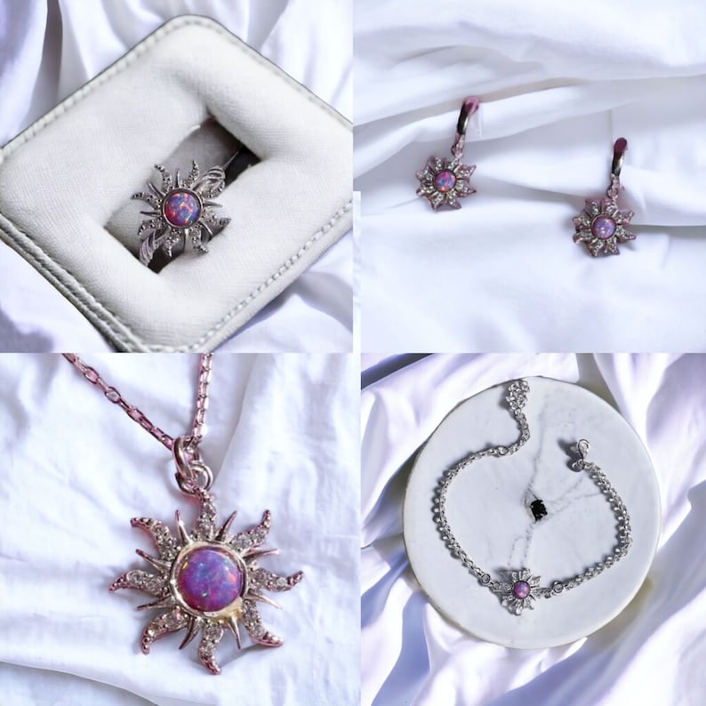 Tangled Rapunzel Sunset Necklace, Purple Zirconia Star Necklace ...