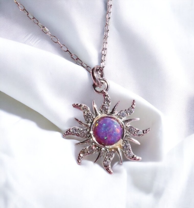 Tangled Rapunzel Sunset Necklace, Purple Zirconia Star Necklace ...
