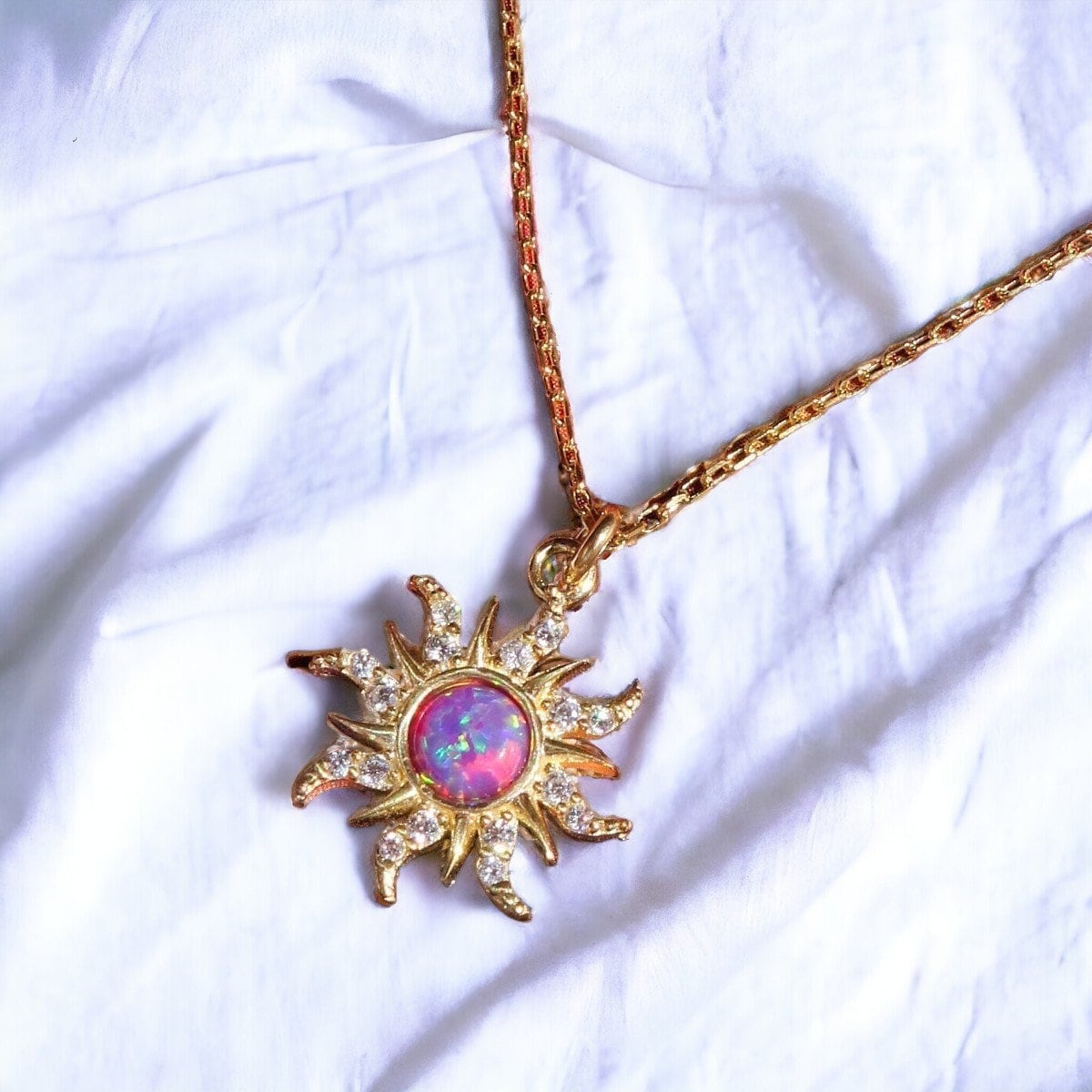 Tangled Rapunzel Sunset Necklace, Purple Zirconia Star Necklace ...