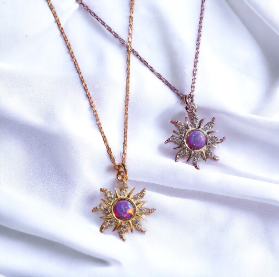 Tangled Rapunzel Sunset Necklace, Purple Zirconia Star Necklace ...