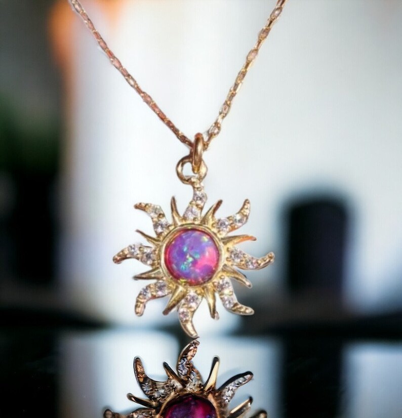 Tangled Rapunzel Sunset Necklace, Purple Zirconia Star Necklace ...