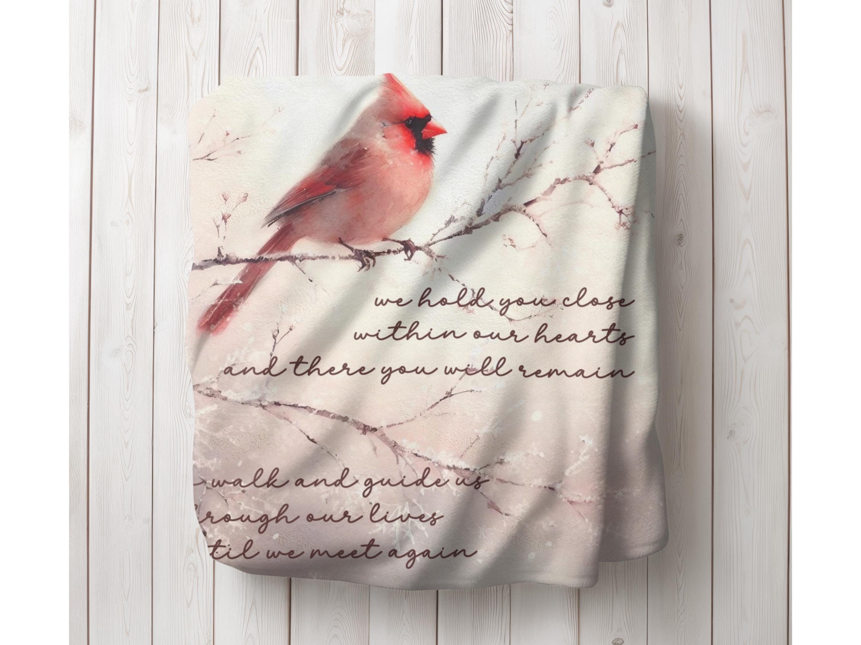 Cardinal Memorial Blanket Cardinal Remembrance Gift Memorial Keepsake ...