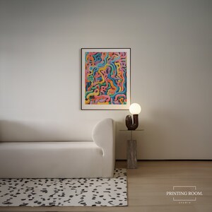 Modern Abstract Art, Pop Art, Colorful Modern Art, Geometric Art, Printable Wall Art, Digital ...