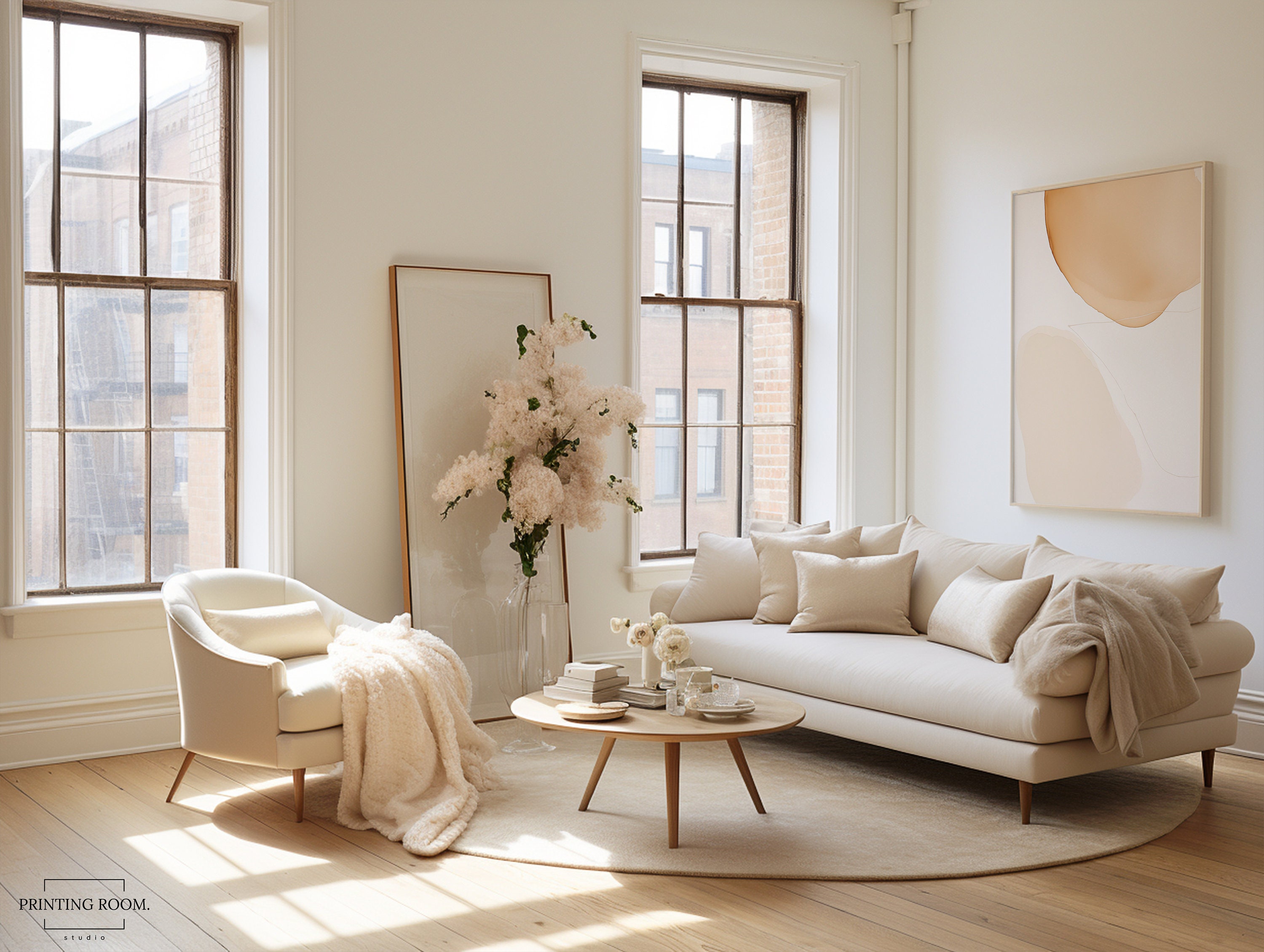 Modern Abstract Art, Neutral Wall Art, Digital Wall Art, Wall Decor ...