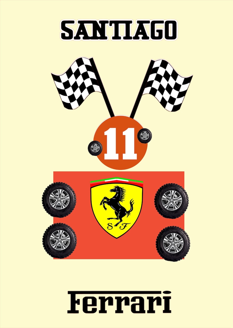 Ferrari Cake Topper/ .studio3 Digital File for Cameo Cutting Machine ...