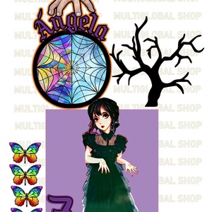 Merlina Cake Topper wednesday / Sweet Decoration SVG File / Digital ...