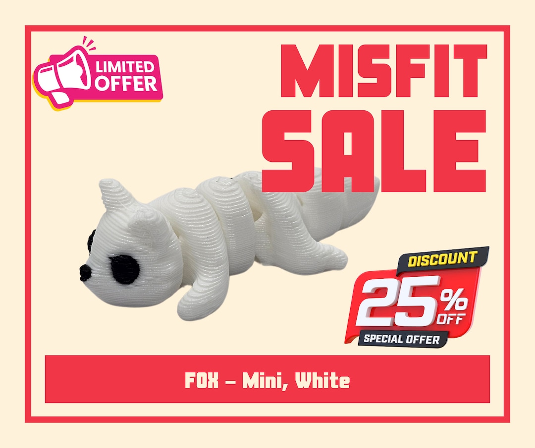 Fox zou3d Designs Articulating Animal Fidget Toy Misfit Listing - Etsy