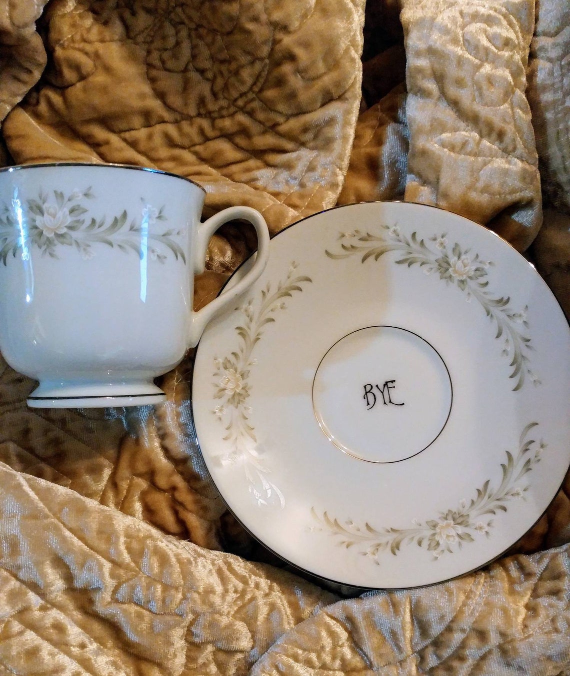 You've Been Poisoned Bye Tea Cup and Saucer Altered China Teacup Gift ...