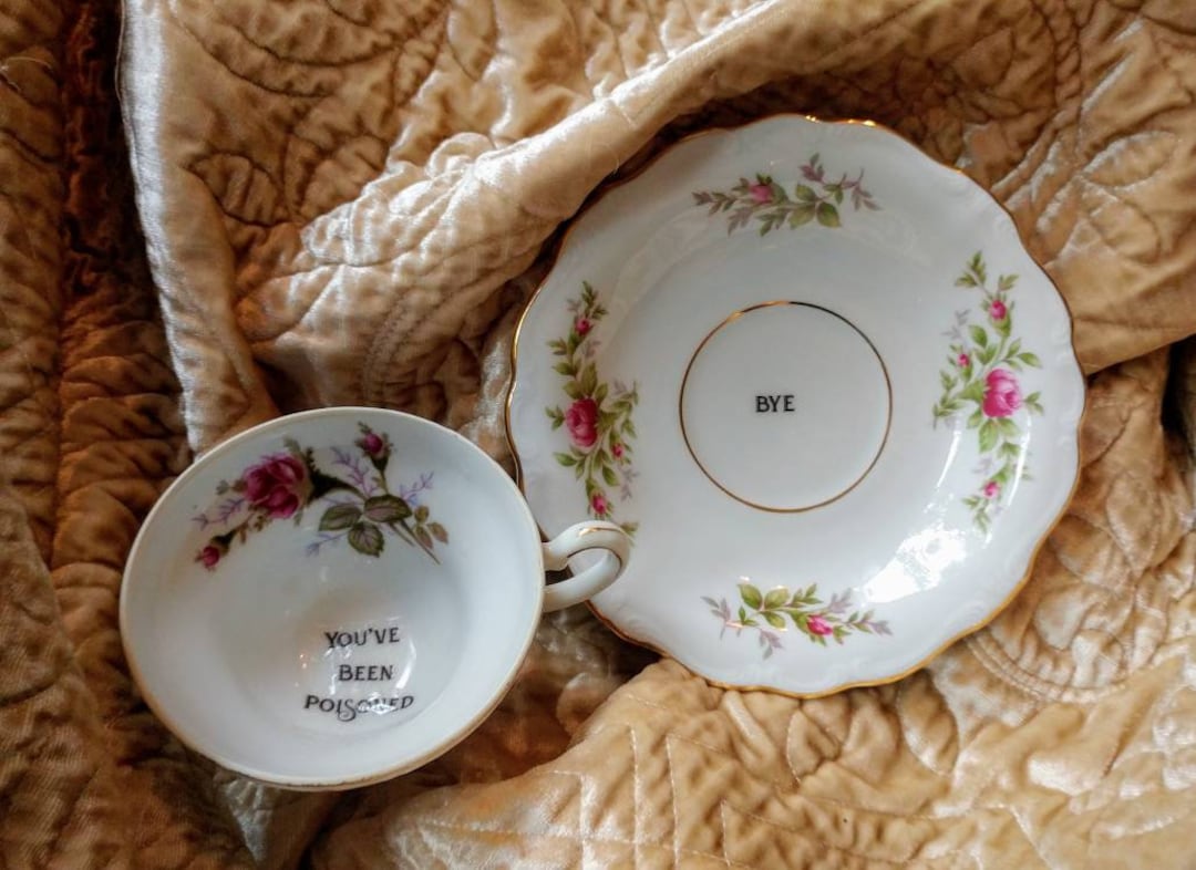 You've Been Poisoned Bye Tea Cup and Saucer Altered China Teacup Gift ...